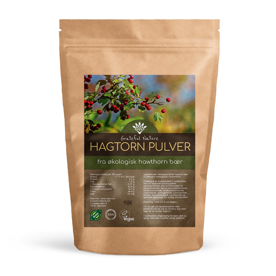 Hagtornbær - Hawthorn - Hjerte & Kar - Pulver - 250g - Natur.no ...