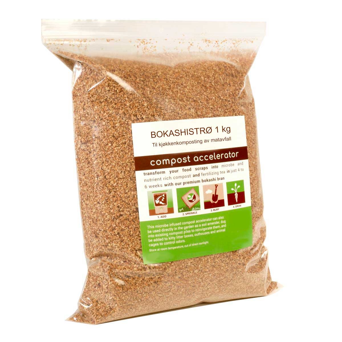 Bokashistrø - til matkompost - 1 kg - Natur.no (Grateful Nature AS)